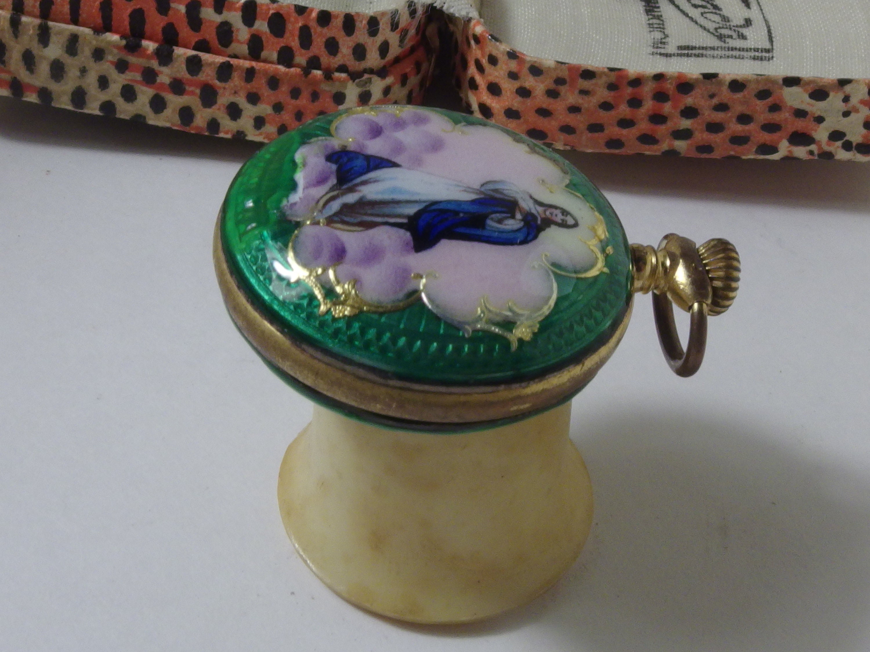 4063 Original Rare Titania Swiss Pocket Watch, Religious Virgin Mary ...