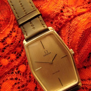 4384 Vintage Oversized Omega De Ville Wrist Watch Hexagonal Shaped ...