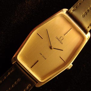 4384 Vintage Oversized Omega De Ville Wrist Watch Hexagonal Shaped ...