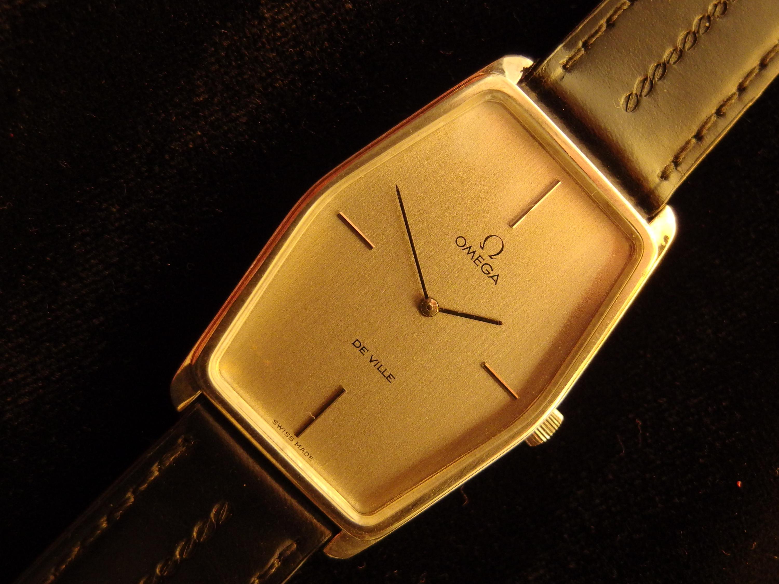 4384 Vintage Oversized Omega De Ville Wrist Watch Hexagonal Shaped ...