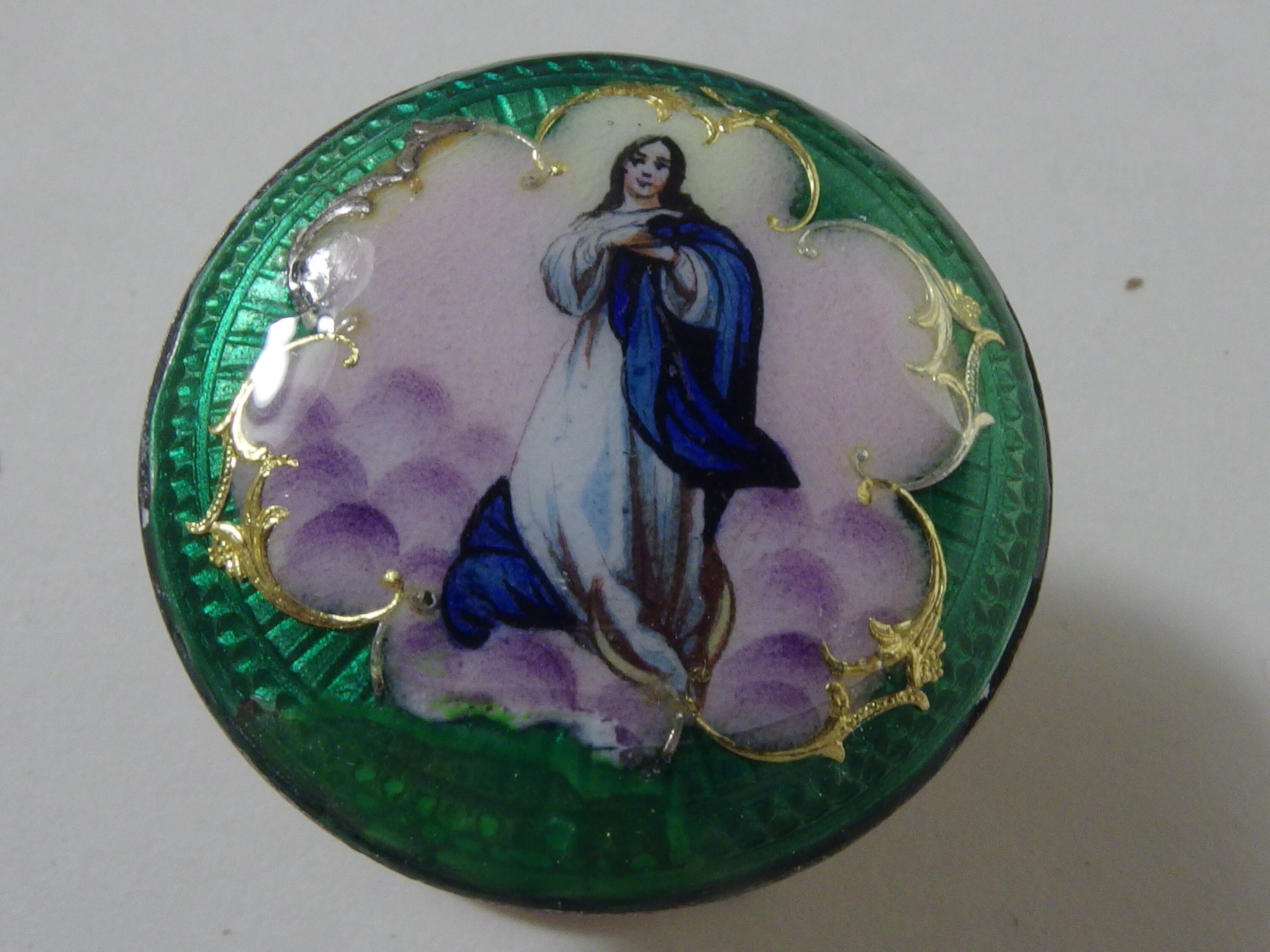4063 Original Rare Titania Swiss Pocket Watch, Religious Virgin Mary ...
