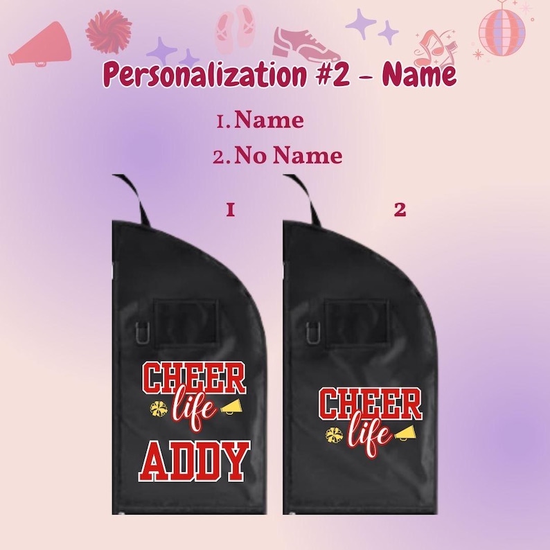 Personalized Cheer : Dance Garment Bag - Custom Name, Sparkle Vinyl ...