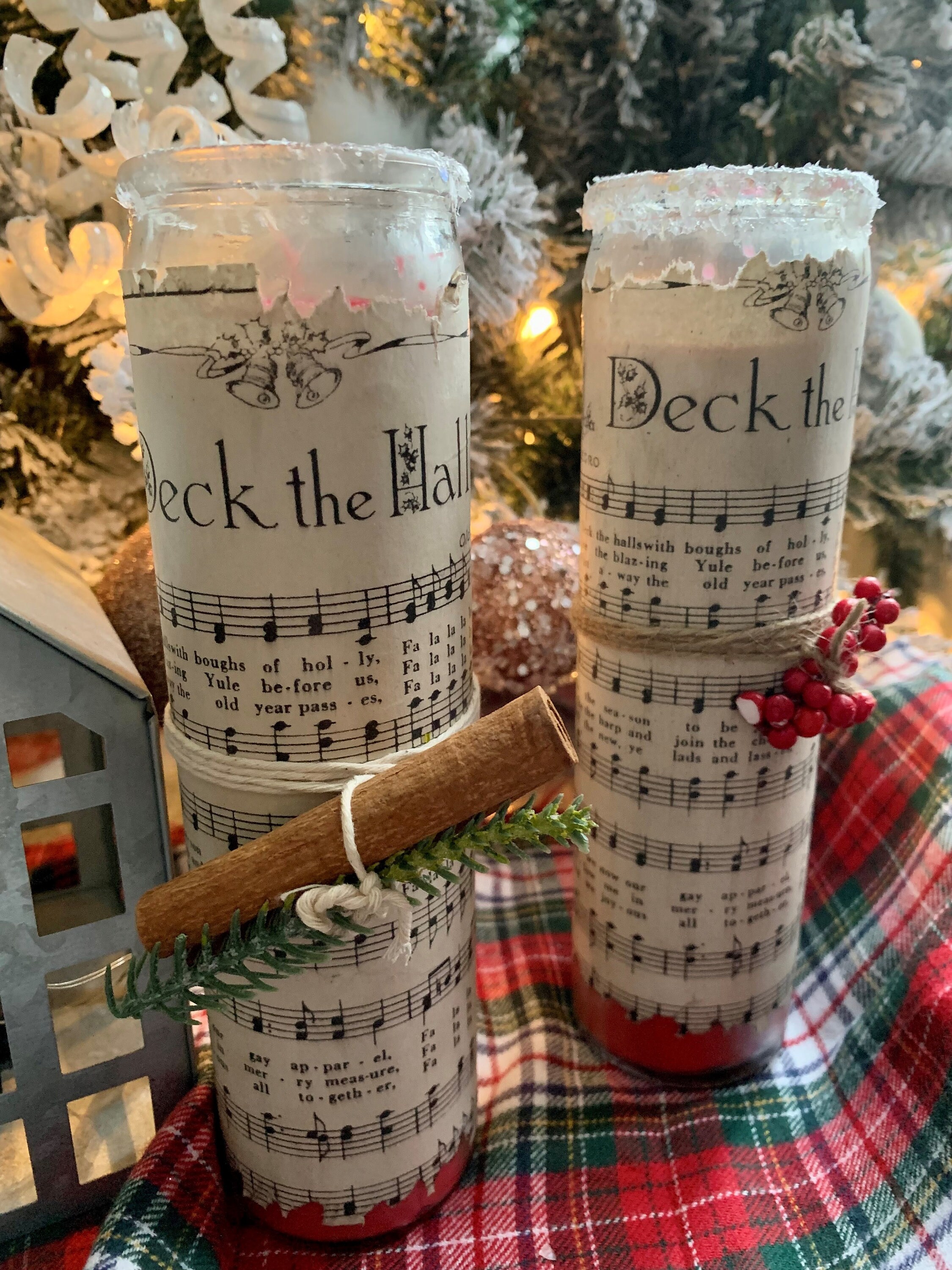 Vintage Christmas Candle - Etsy