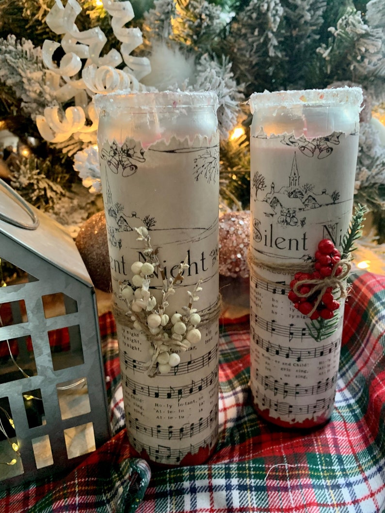 Vintage Christmas Candle - Etsy