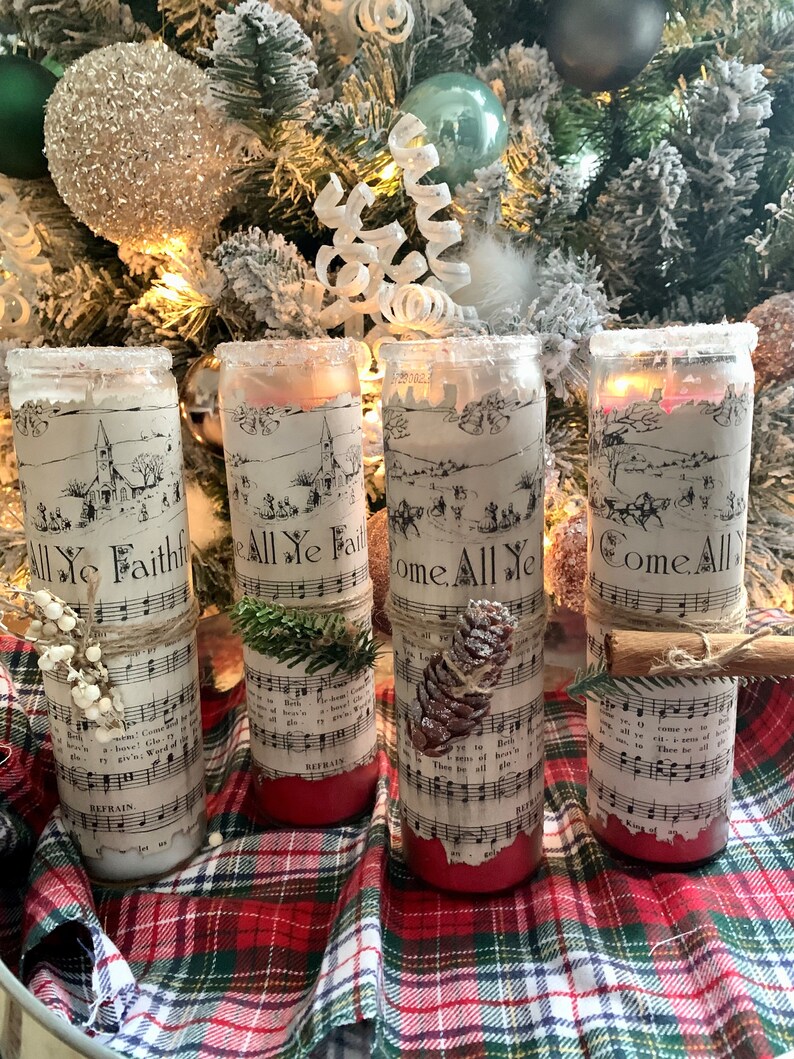 Vintage Christmas Candle - Etsy