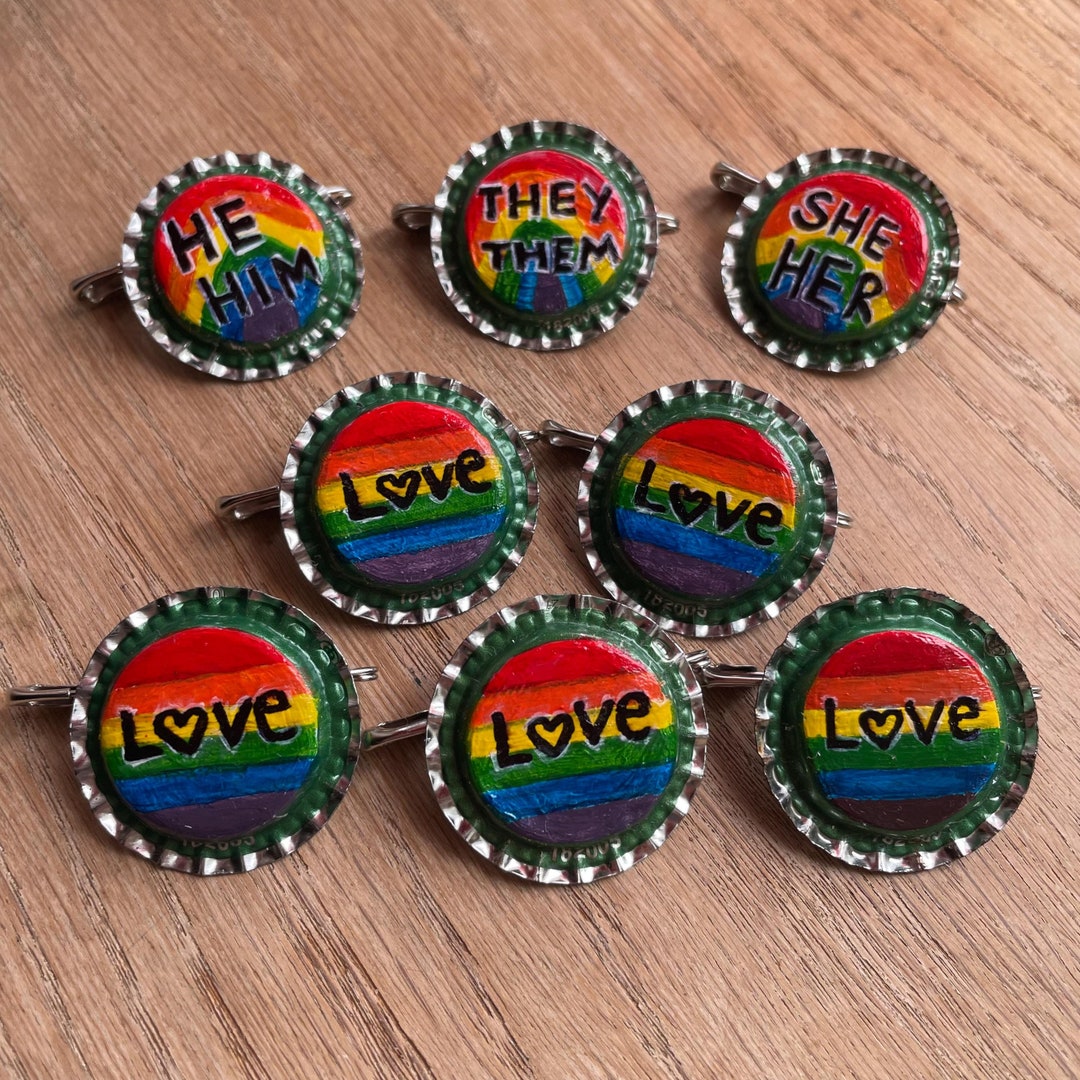 Pride Pin Badges - Pronoun Pin Badges - Etsy UK
