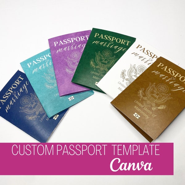 Passport Menus - Etsy