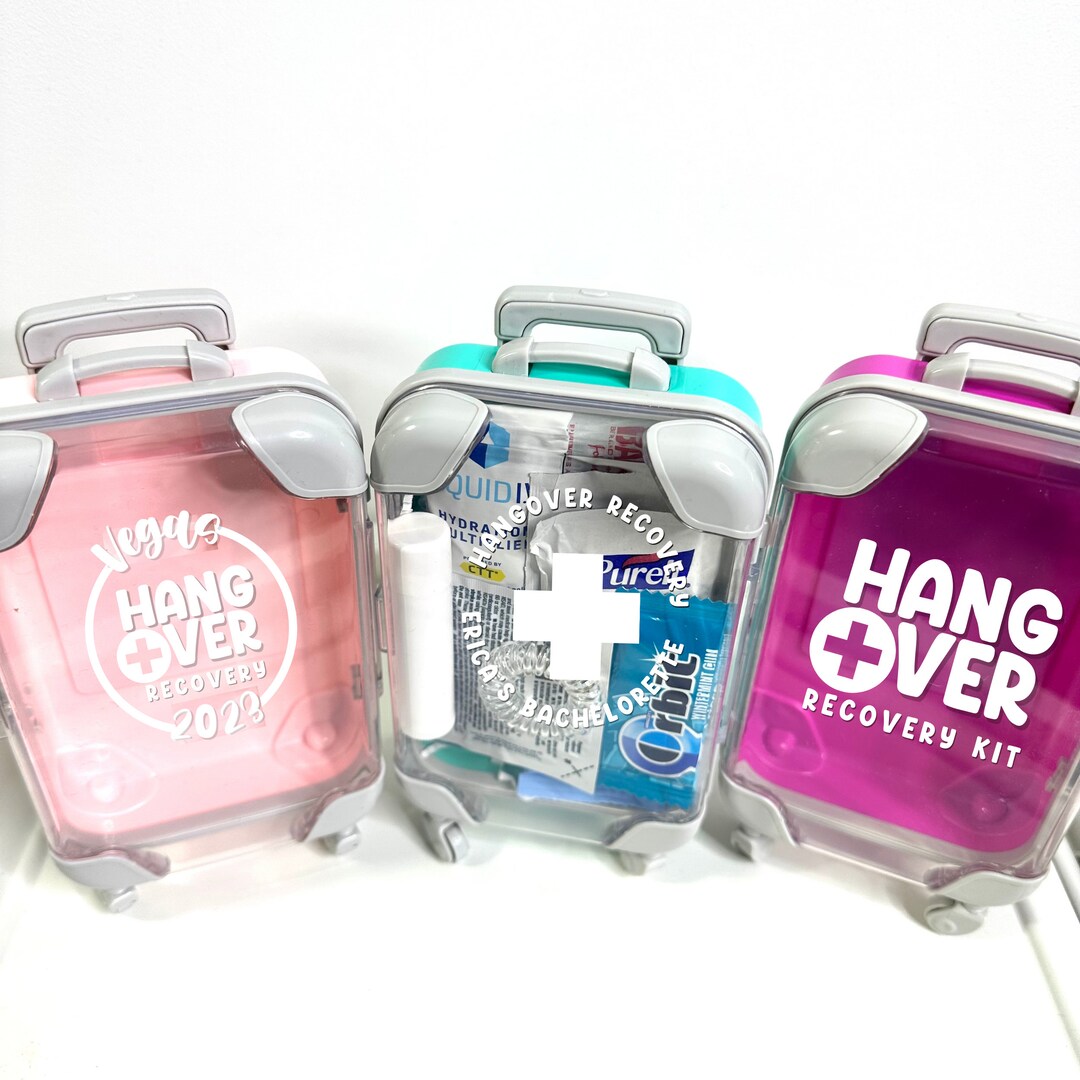 Hangover Kit Recovery Suitcase Bachelorette Party Girls Trips Emergency