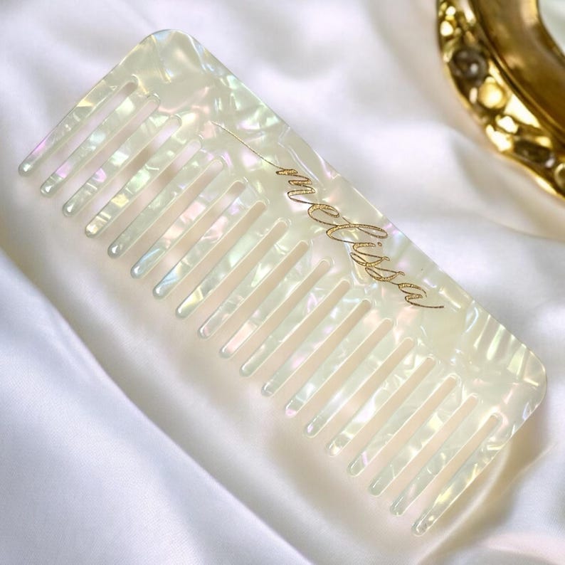 Engraved Comb | Personalized Bridesmaid Gift, Gold or Silver - Etsy