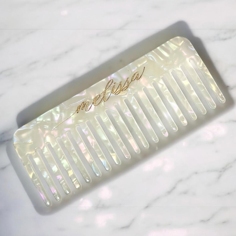 Engraved Comb | Personalized Bridesmaid Gift, Gold or Silver - Etsy