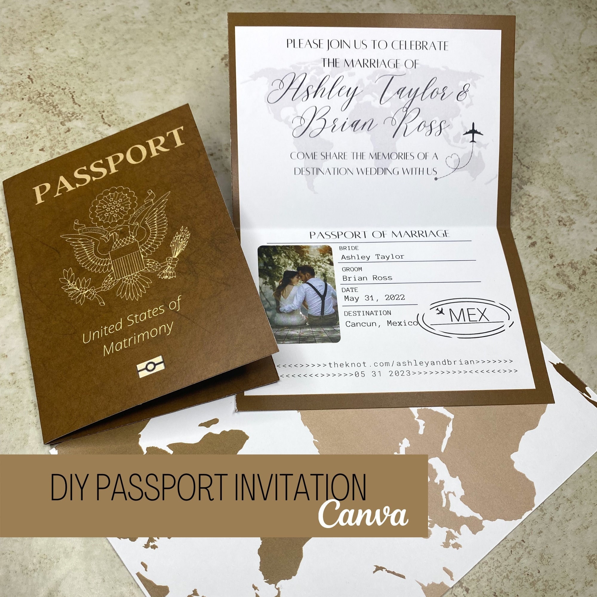 Diy Passport Wedding Invitations