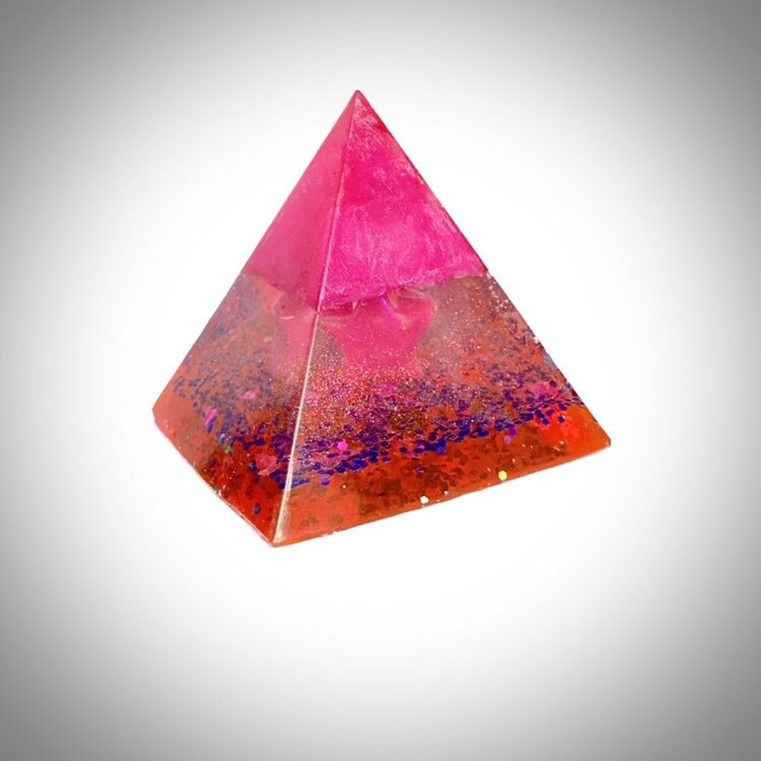 Pink Resin Pyramid Pink Pyramid Pyramid Paperweight Small - Etsy