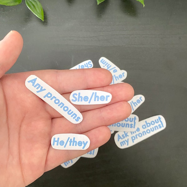 Pronoun Stickers - Etsy UK