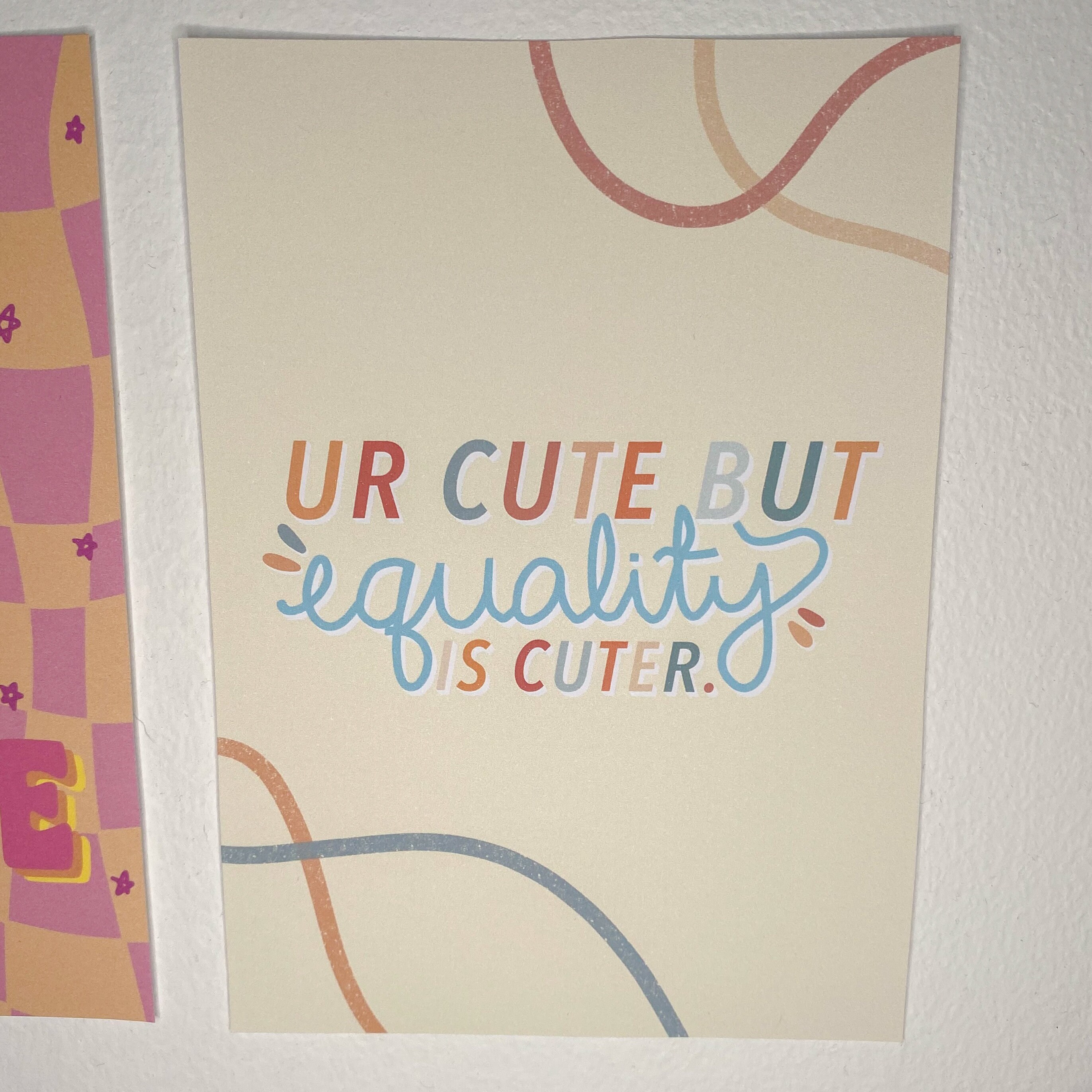Ur Cute but Equality is Cuter 5x7 Art Print Equality - Etsy