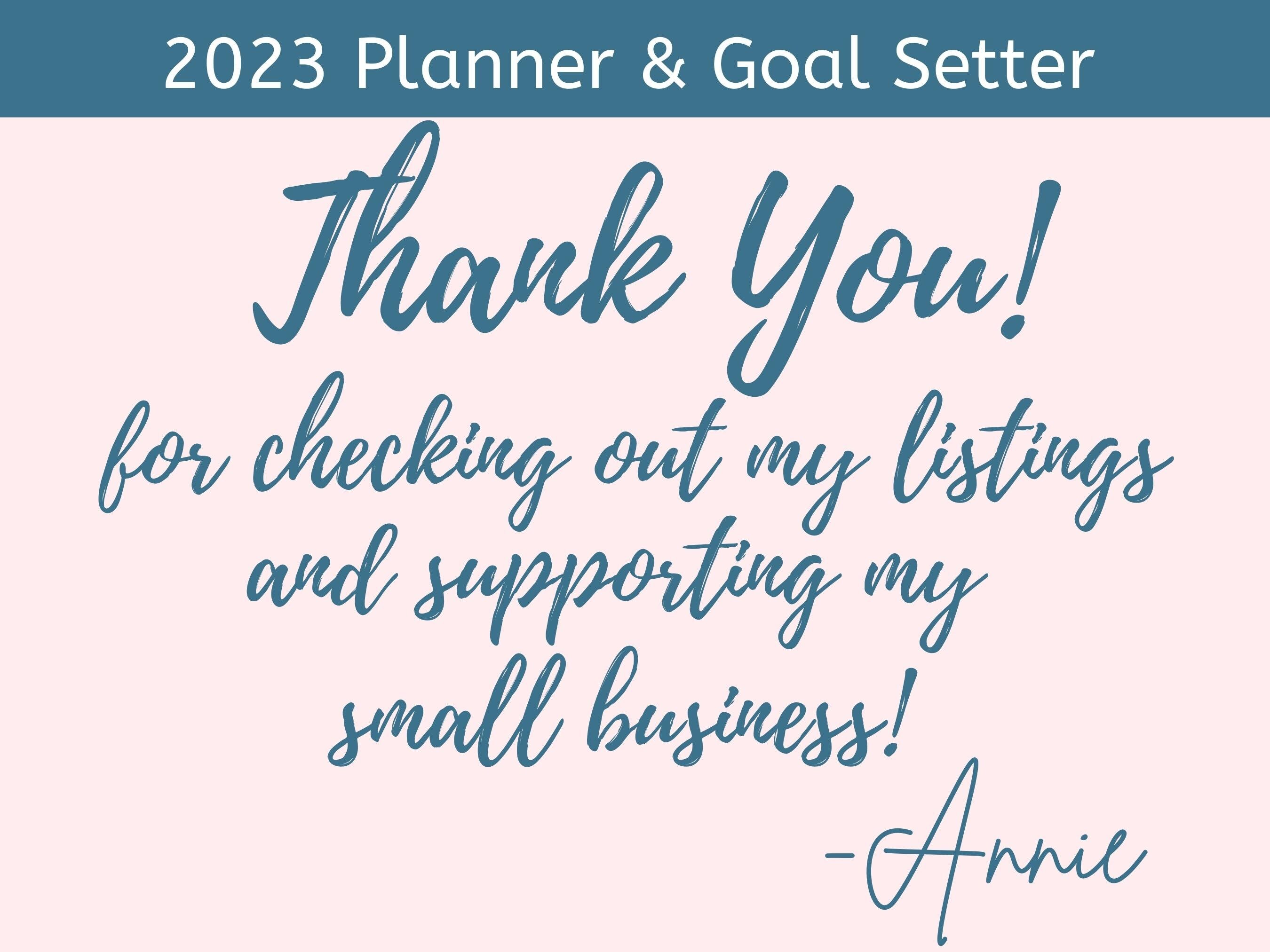 2022-2023 Planner 2023 Calendar Yearly Goal Planner Monthly - Etsy