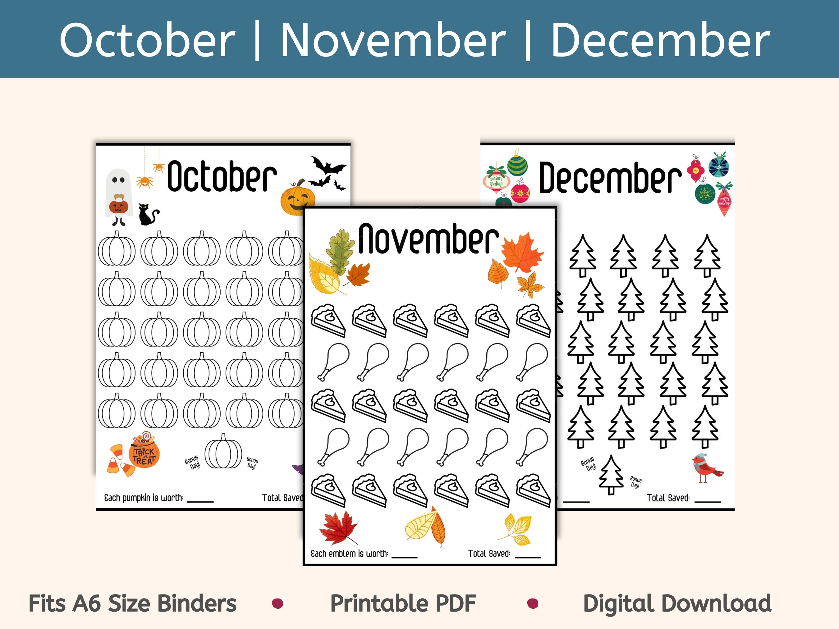 Monthly Challenge Tracker, Saving Tracker, Envelope Challenge, Money ...