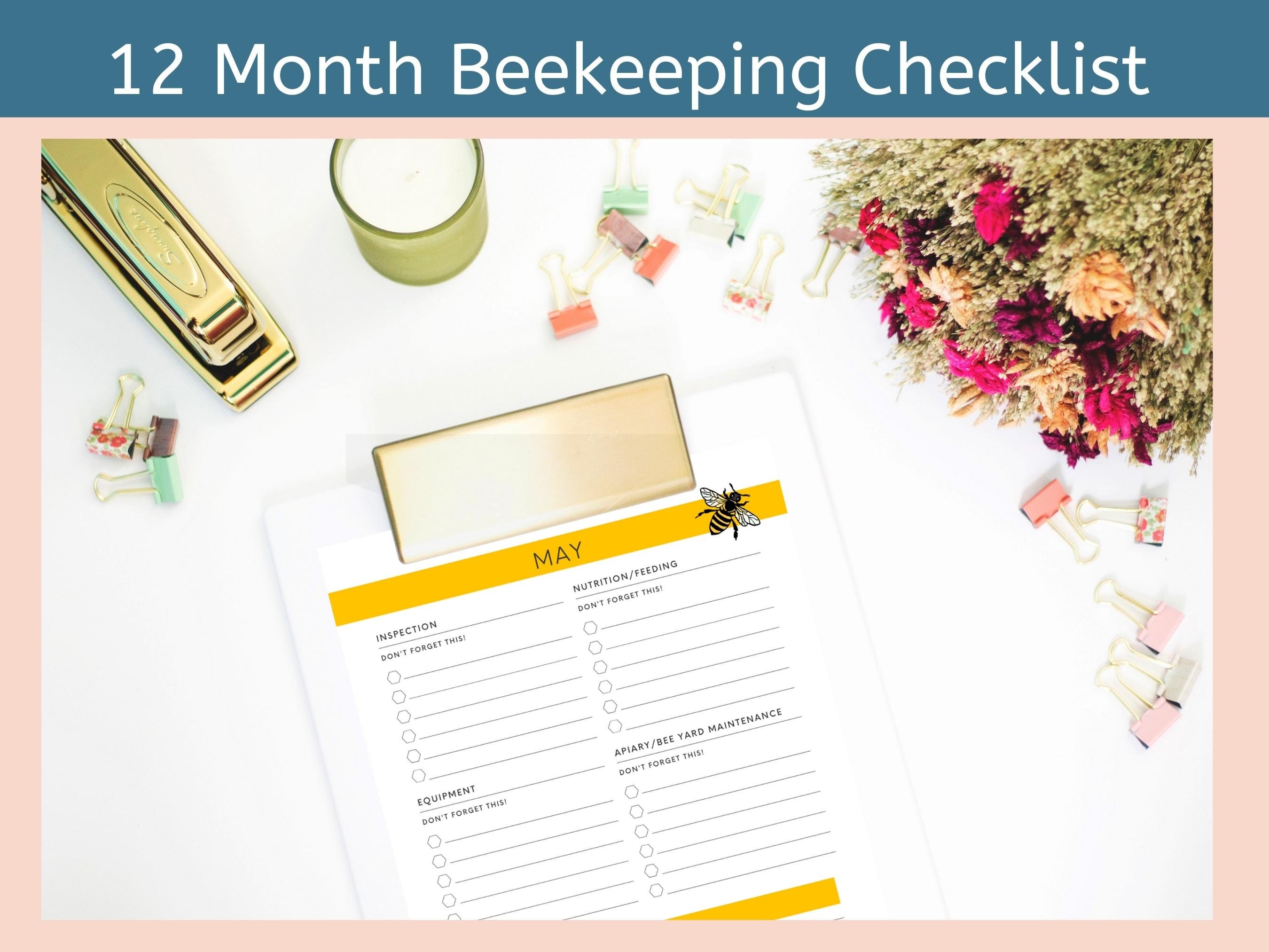 Monthly Beekeeping Checklist, Beekeeping Notes, Beginning Beekeeper ...