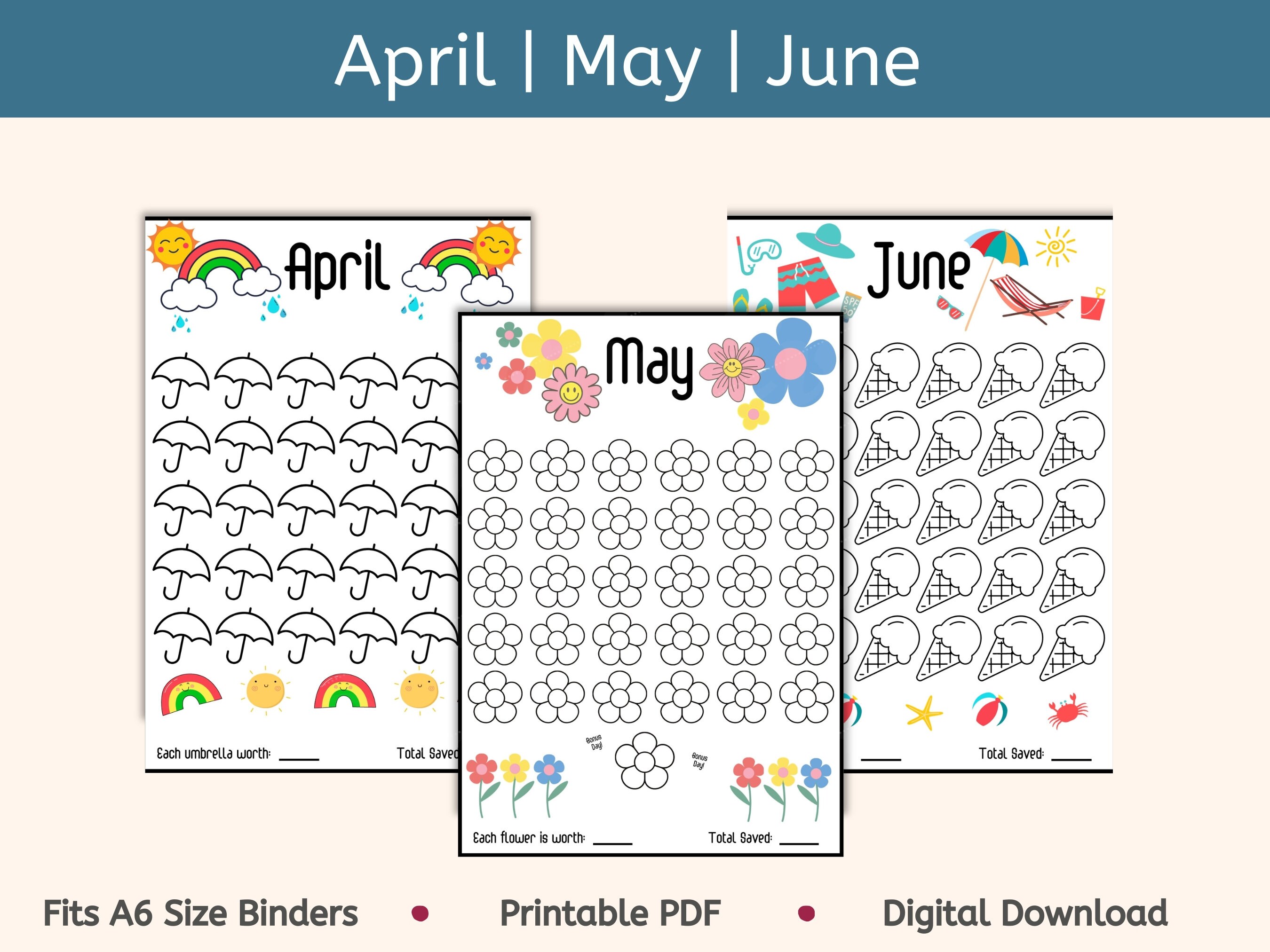 Monthly Challenge Tracker, Saving Tracker, Envelope Challenge, Money ...