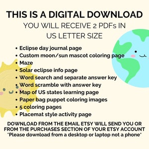 Total Solar Eclipse 2024, Eclipse Party Activities for Kids, April 8 ...