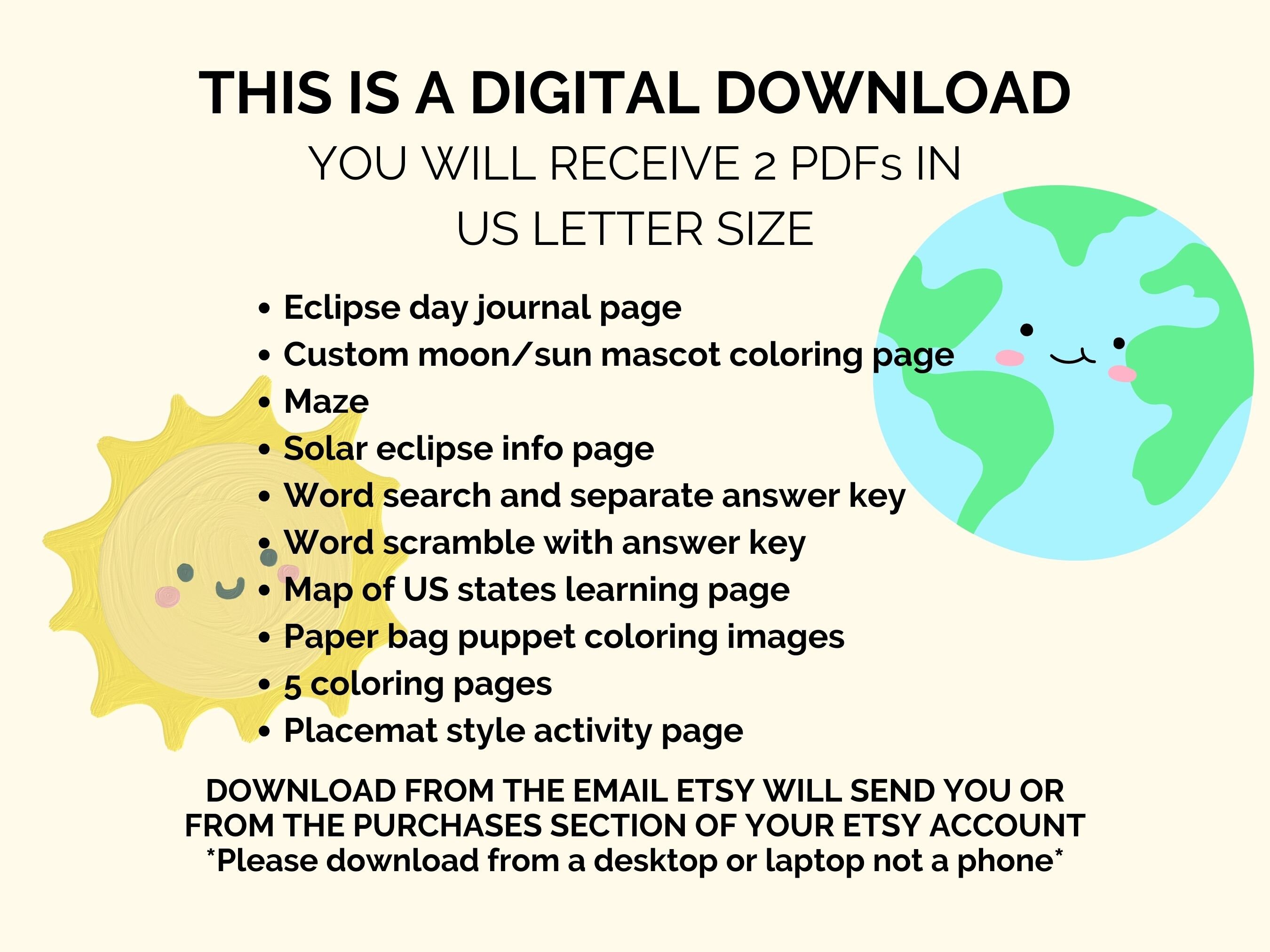 Total Solar Eclipse 2024, Eclipse Party Activities for Kids, April 8 ...