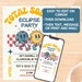 Editable Solar Eclipse Party Invitation, Printable Editable Template in ...