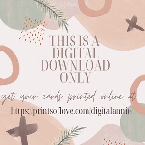 Christmas Greeting Card, Cute Pine Trees Printable Card, Instant ...