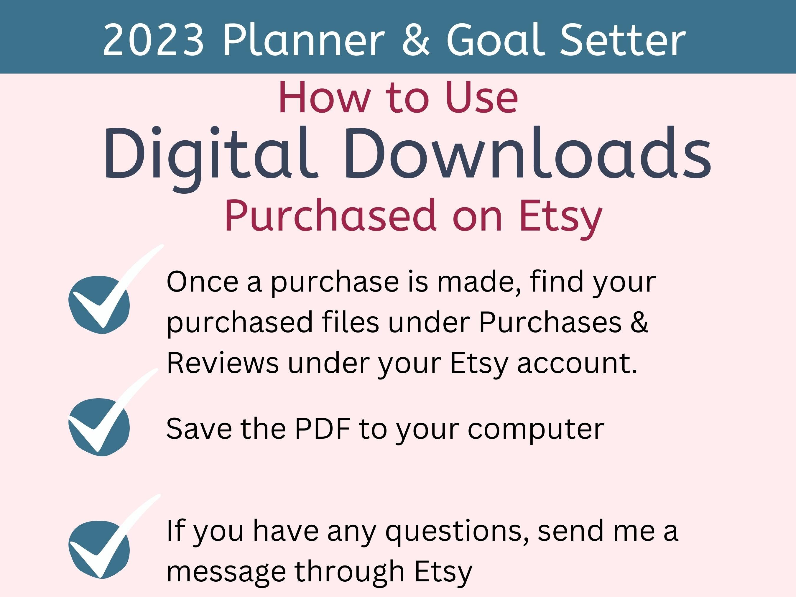 2022-2023 Planner 2023 Calendar Yearly Goal Planner Monthly - Etsy