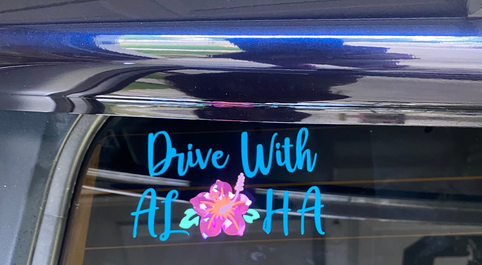 Drive with Aloha viny decal | Etsy