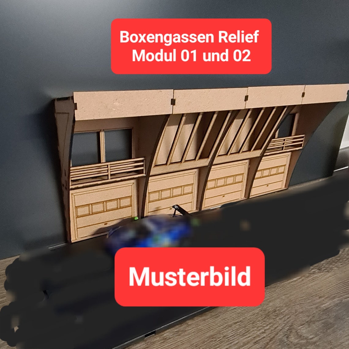 Pit Lanes 1:32 Relief Module 01 for Race Track Decoration Approx. 1:32 ...