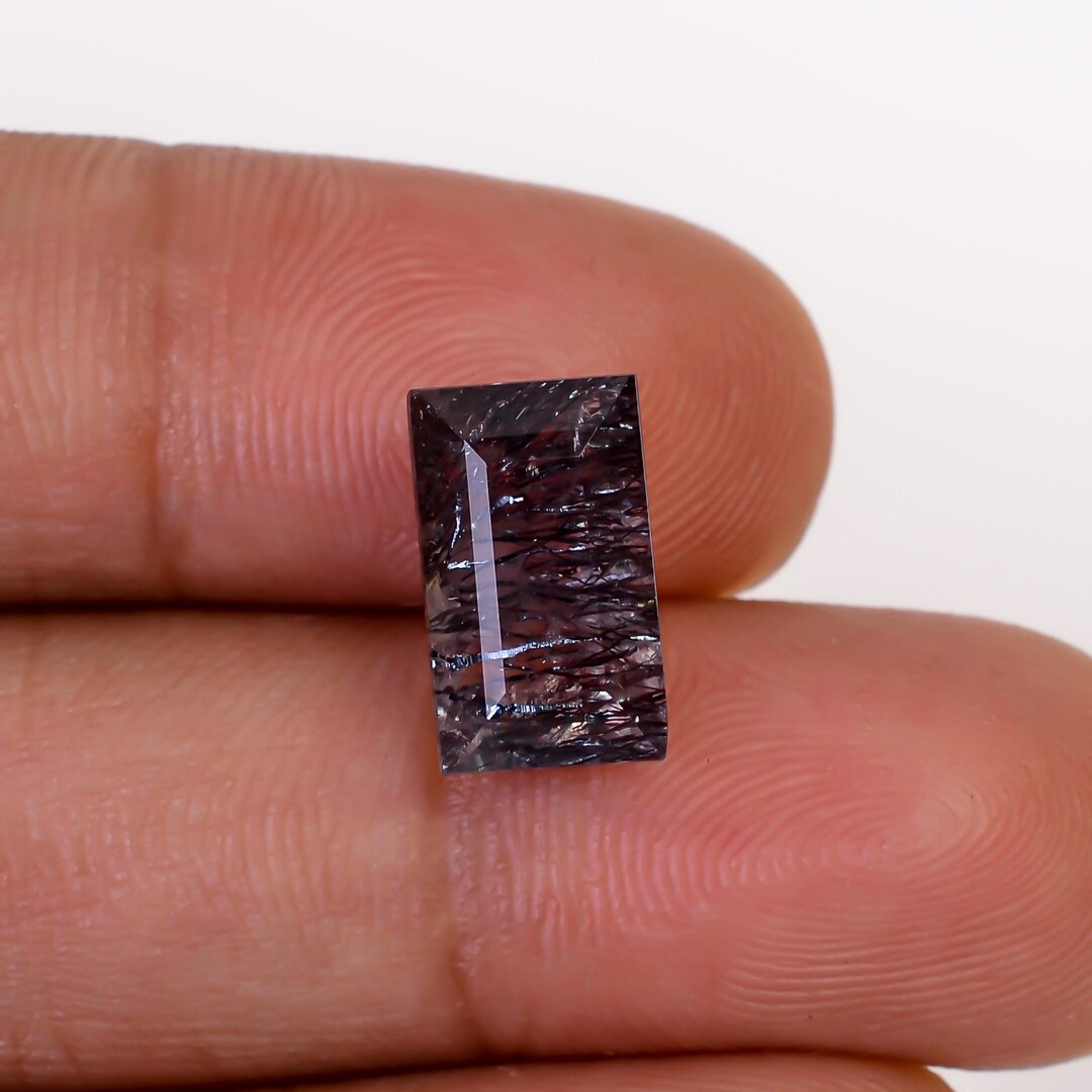 Natural Super Seven Quartz Gemstone: Rectangle Cut, 4 Ct - Etsy