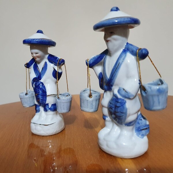 Chinese Man and Woman Figurines - Etsy