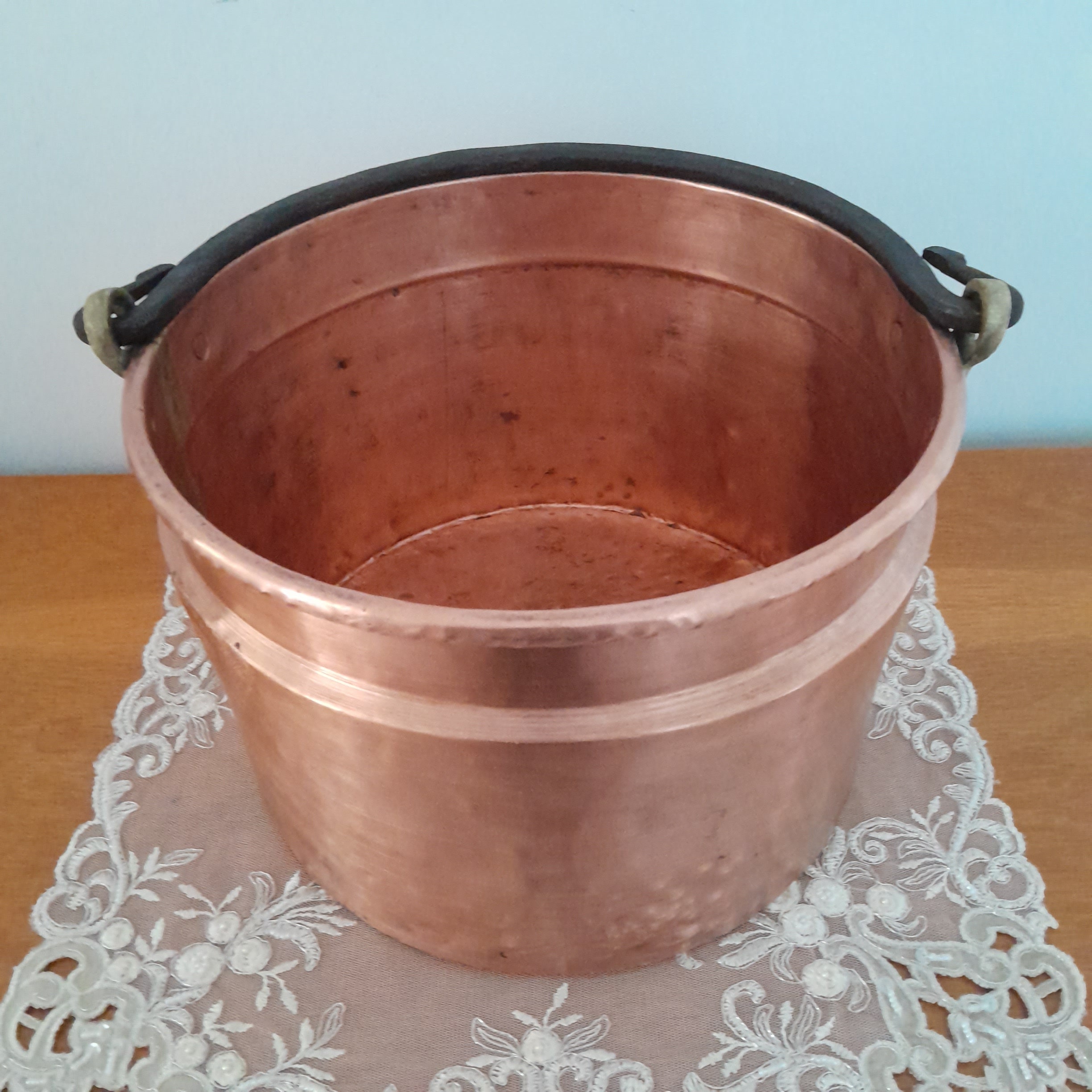Copper Cauldron Pot Vintage Copper Bucket Hammered Copper - Etsy