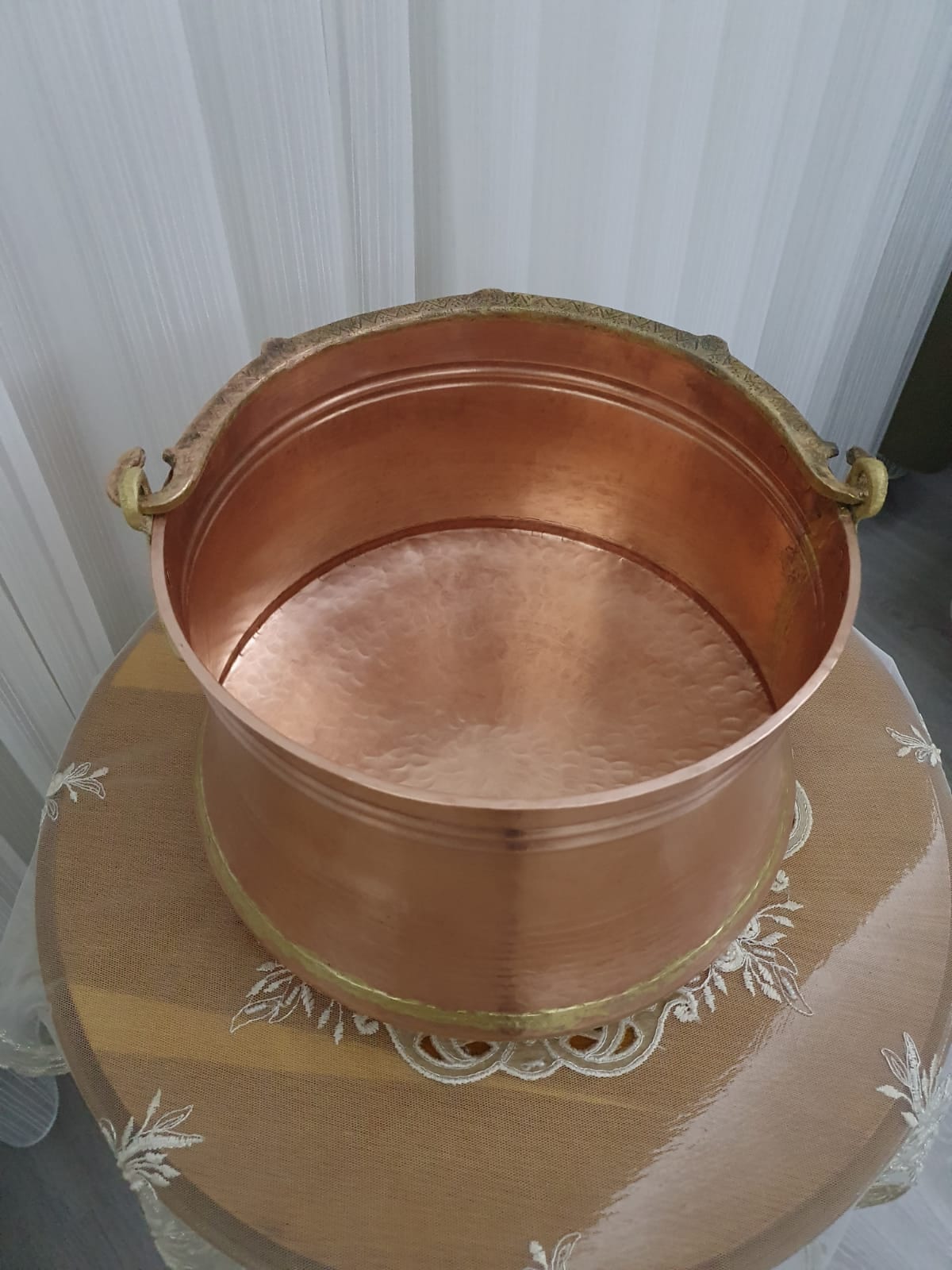Copper Cauldron Pot Copper Bucket Hammered Copperbrass - Etsy