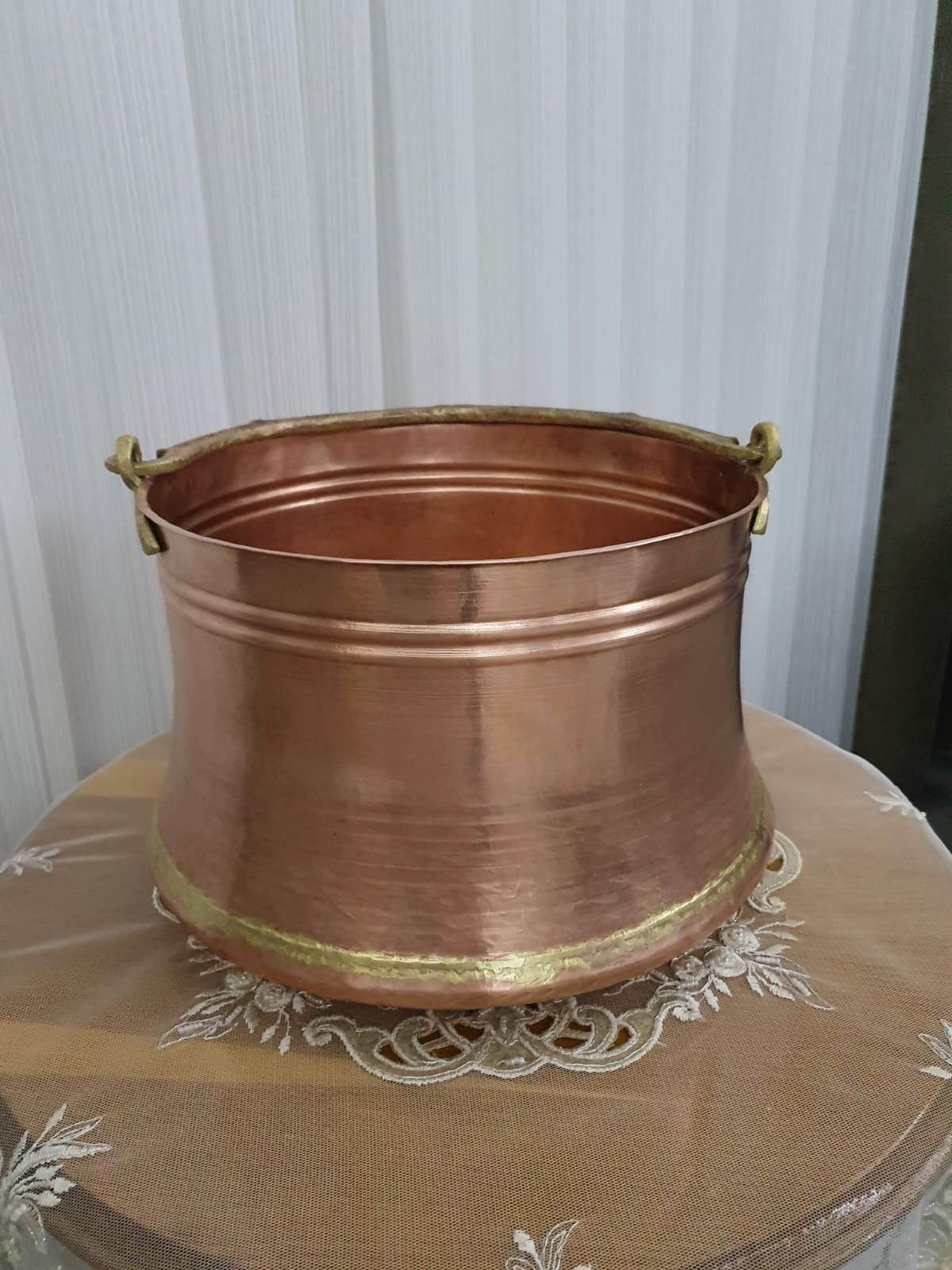 Copper Cauldron Pot Copper Bucket Hammered Copperbrass - Etsy