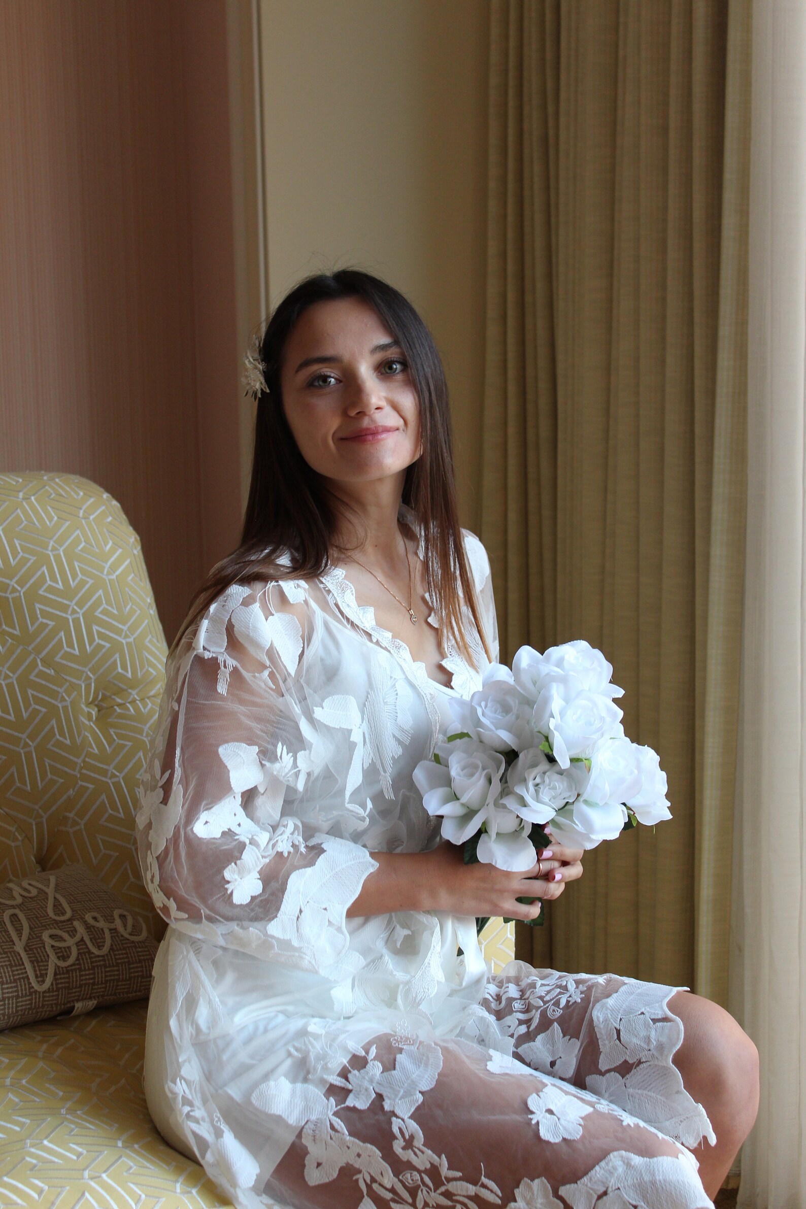 White Lace Bridal Robe/petal Lace Robe /bride Robe/honeymoon - Etsy