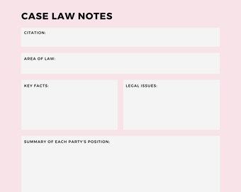 Law Case Template - Etsy