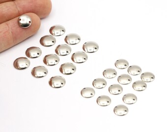 30mm Rhodium Large Round Charm, Round Disc Charm, Stamping Tag ...