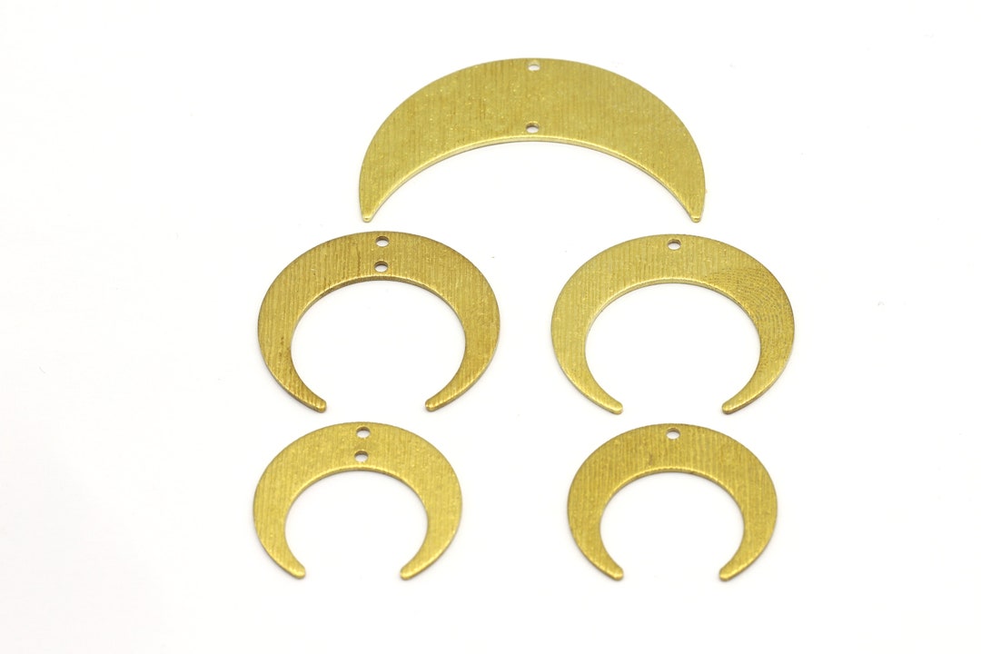 Raw Brass Moon Shape , Crescent Shape , Blank Charm 50 Pieces - Etsy