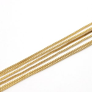 24K Gold Box Chains 1.5mm 2mm, Thin Chains, Bulk Chains, Chain for ...