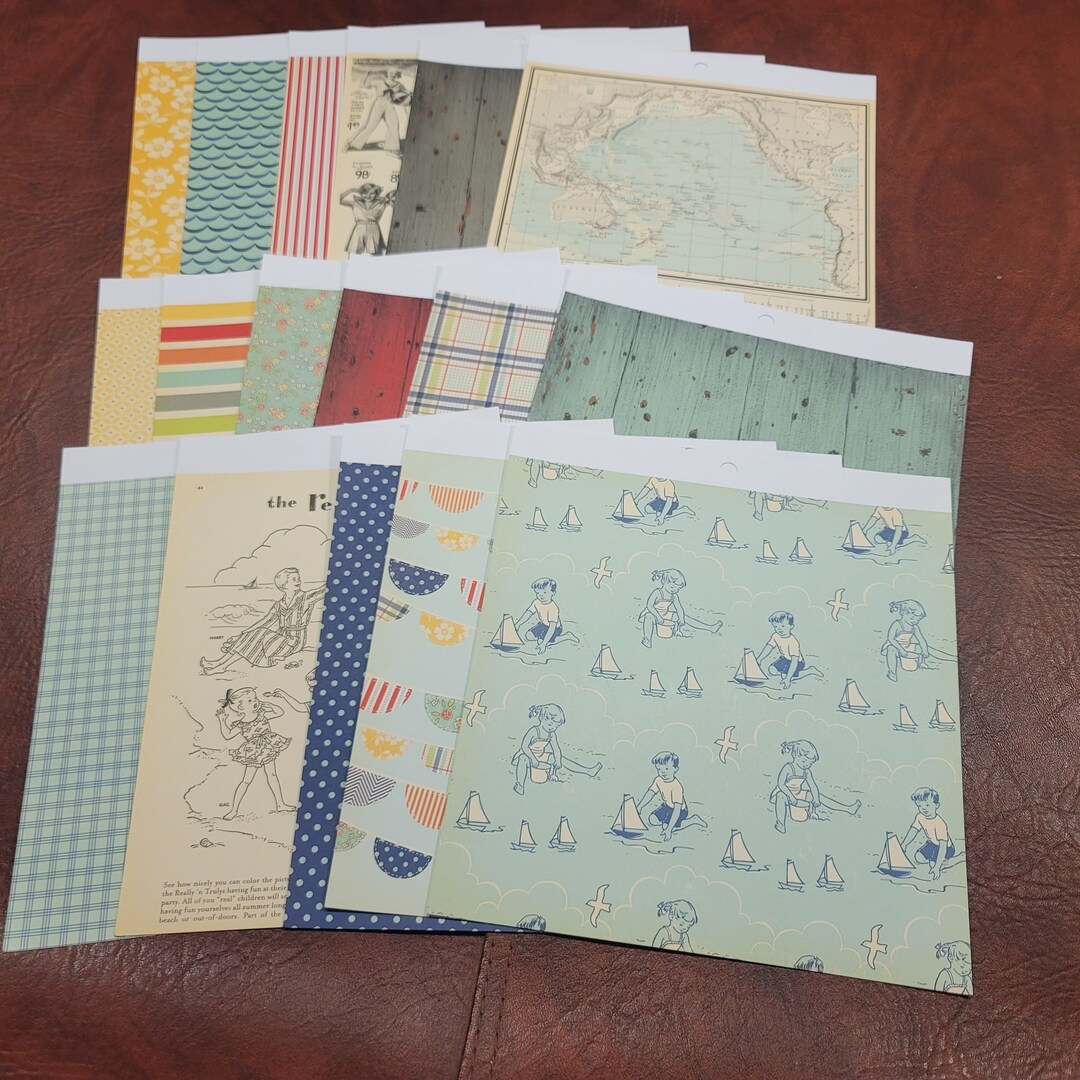 October Afternoon 8 X 8 Seaside Paper Collection - Etsy