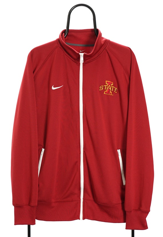 Nike Vintage Maroon I State NCAA Sports Tracksuit Jac… - Gem