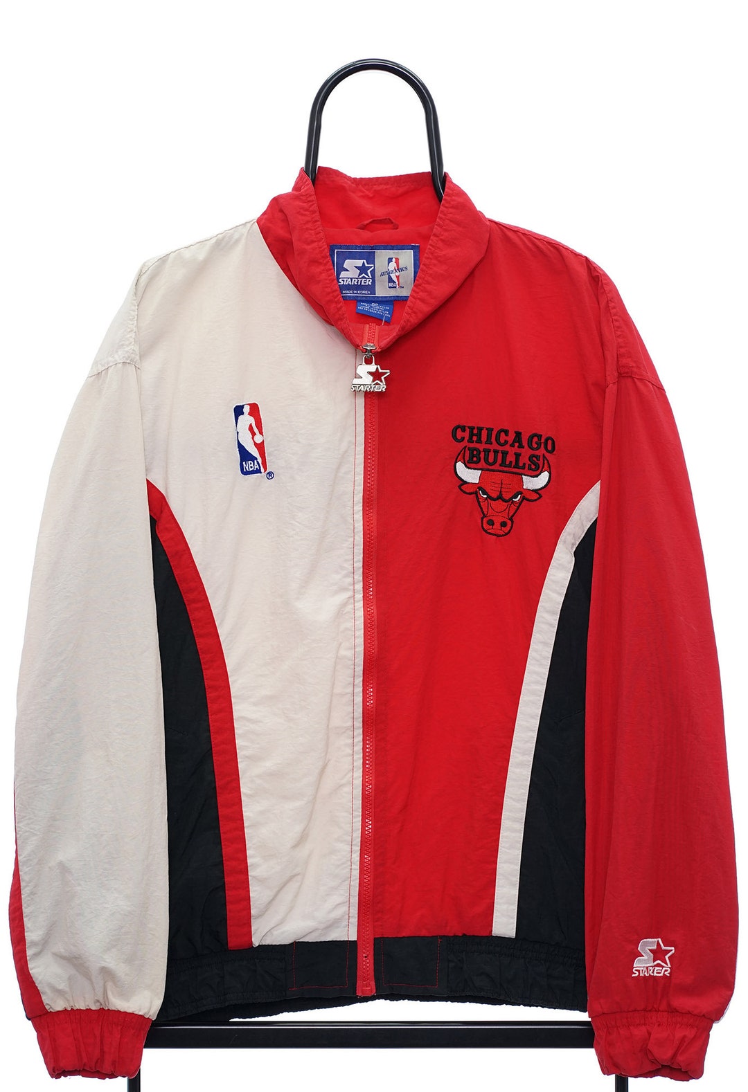 Vintage Starter NBA Chicago Bulls Red Jacket Medium - Etsy