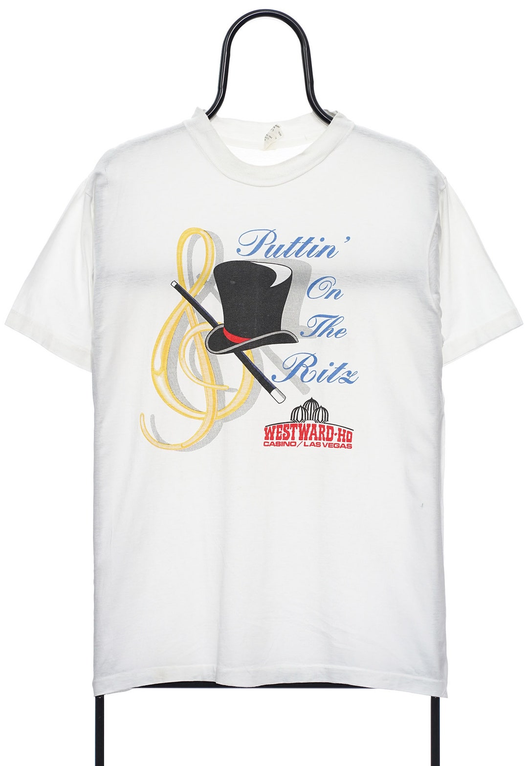 Vintage Puttin on the Ritz White Graphic Tshirt - Medium - Etsy