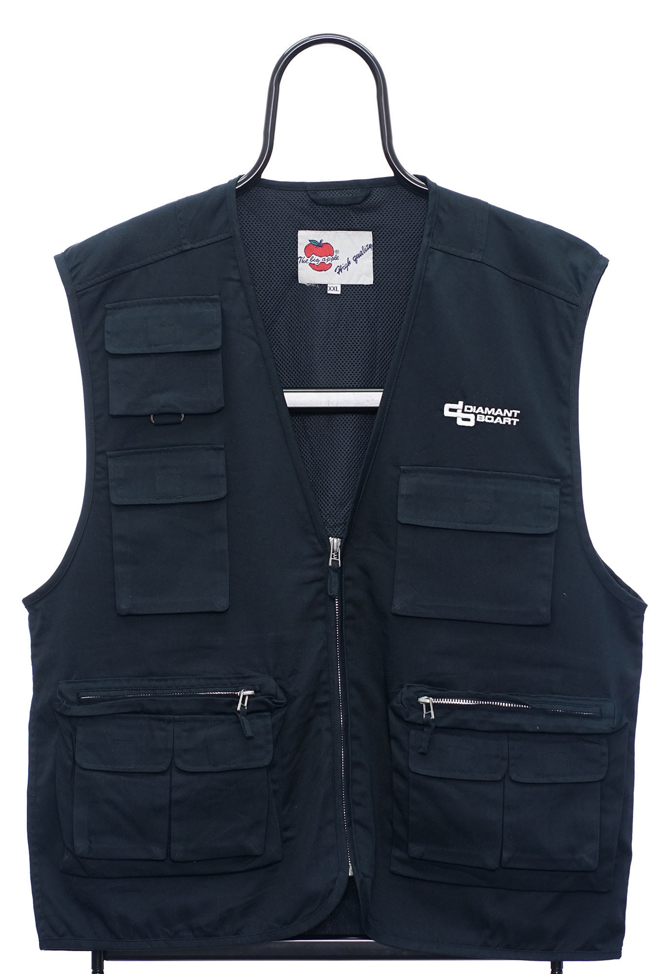 Vintage Big Apple Navy Cargo Vest Jacket Utility Gilet Large - Etsy