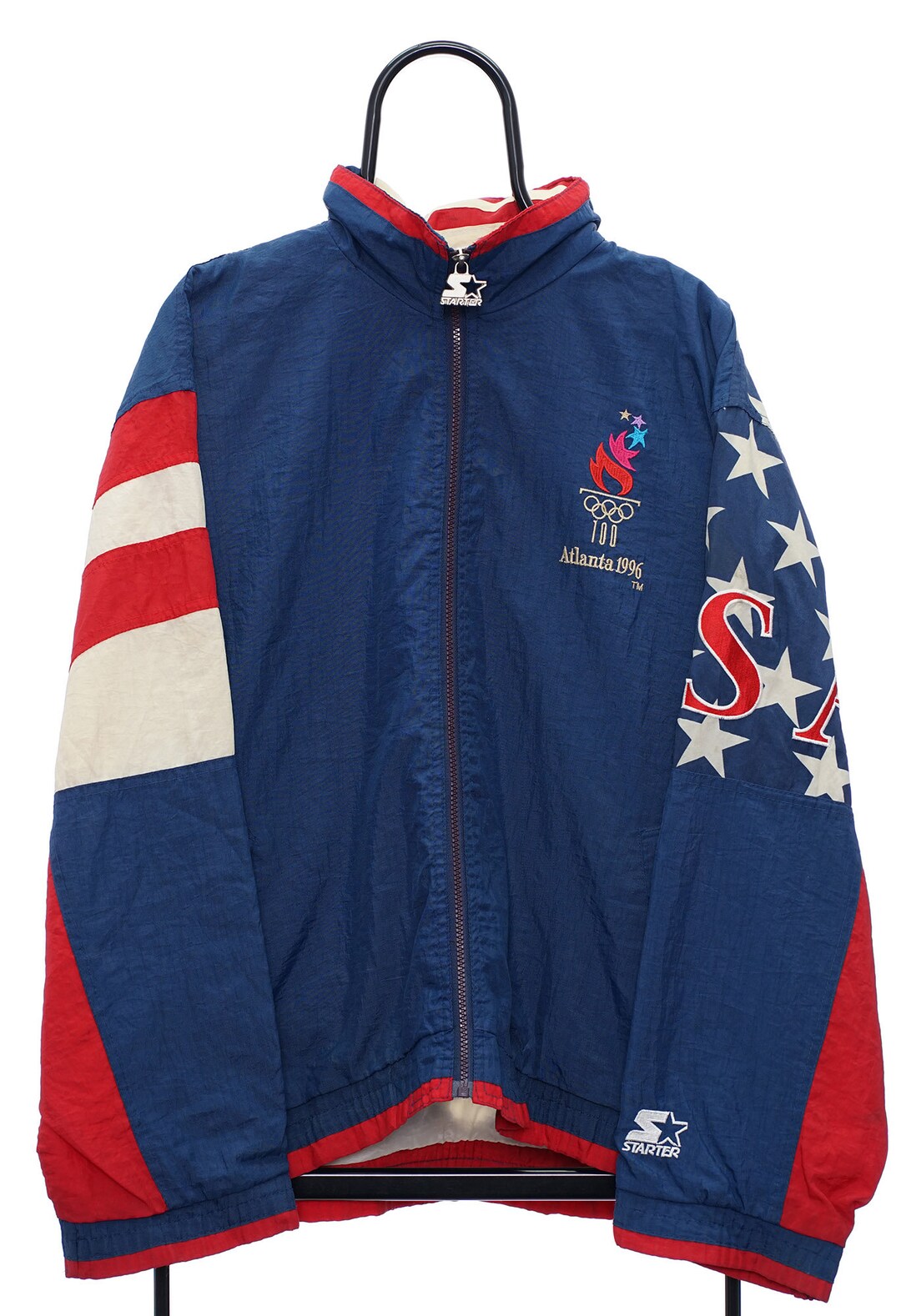 Vintage Starter Atlanta 96 Olympics Blue Jacket Medium - Etsy