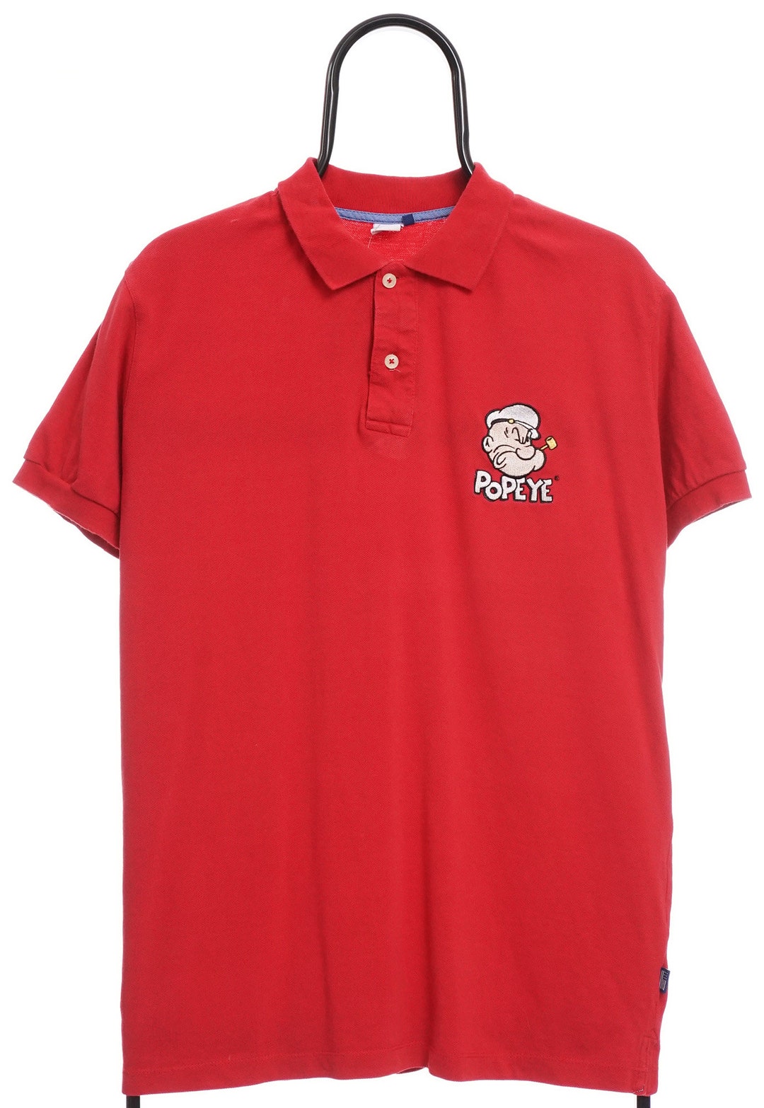 Retro Popeye Red Polo Shirt Large - Etsy