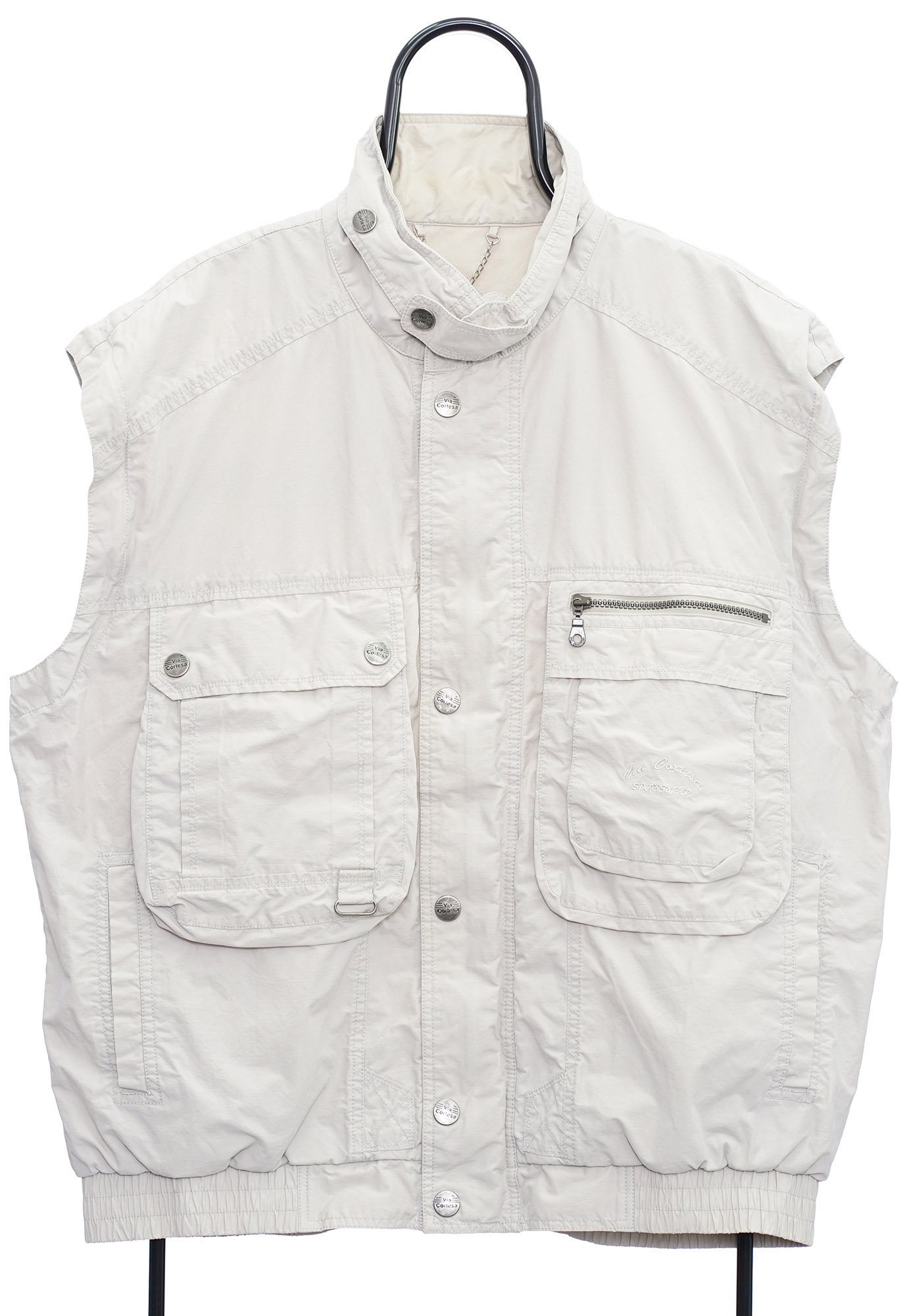 Vintage via Cortesa Full Zip Cream Cargo Utility Gilet X Large - Etsy