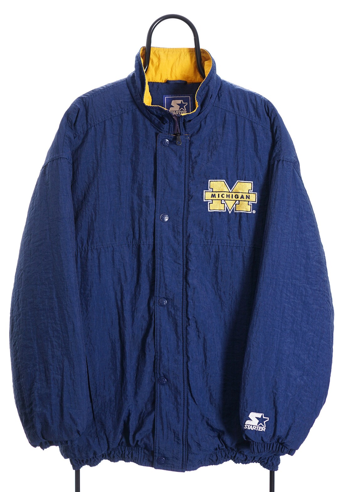 Vintage Starter Michigan Wolverines Navy Coat - X Large - Etsy