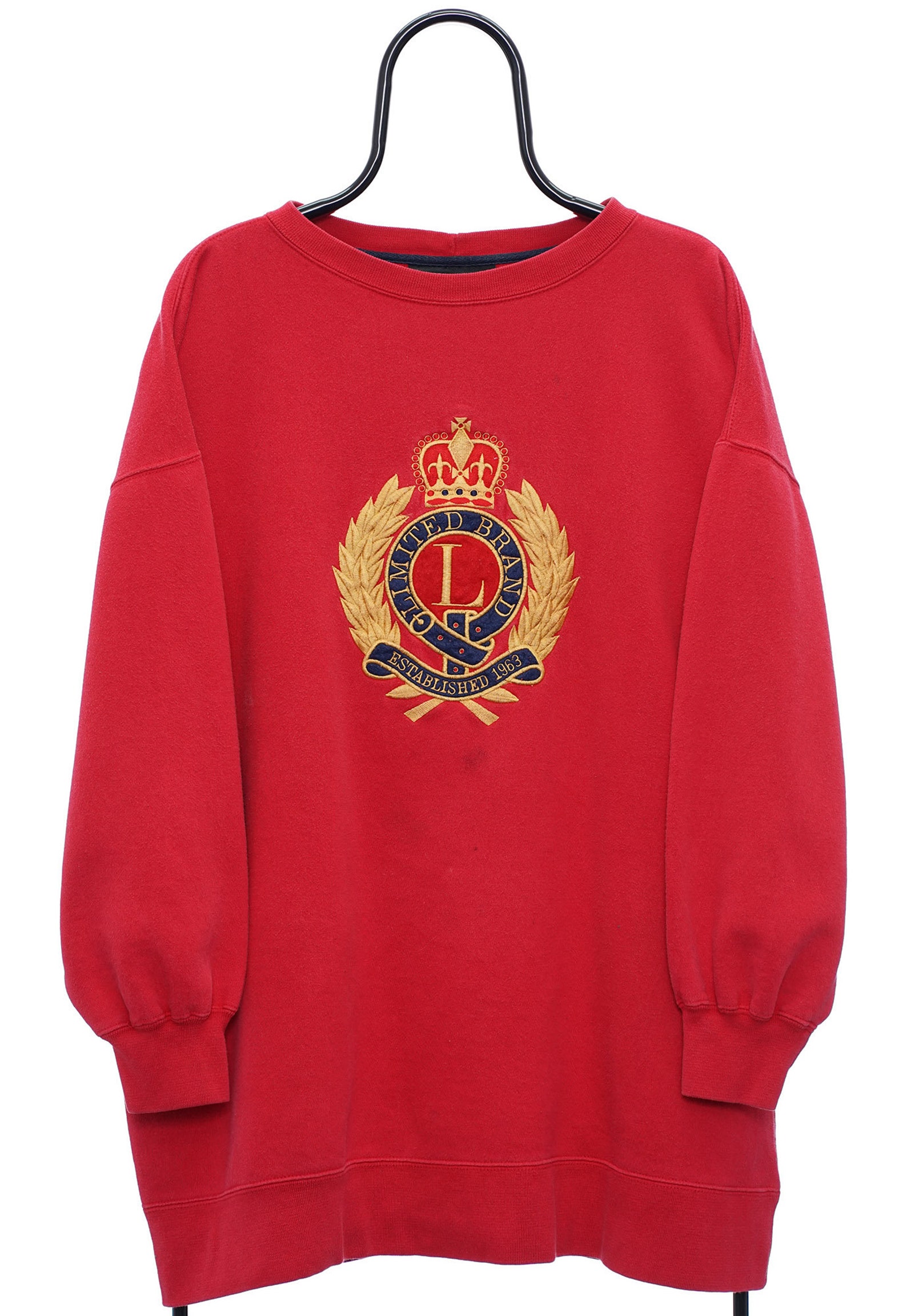 Vintage Limited Branded Embroidered Red Sweatshirt Large - Etsy