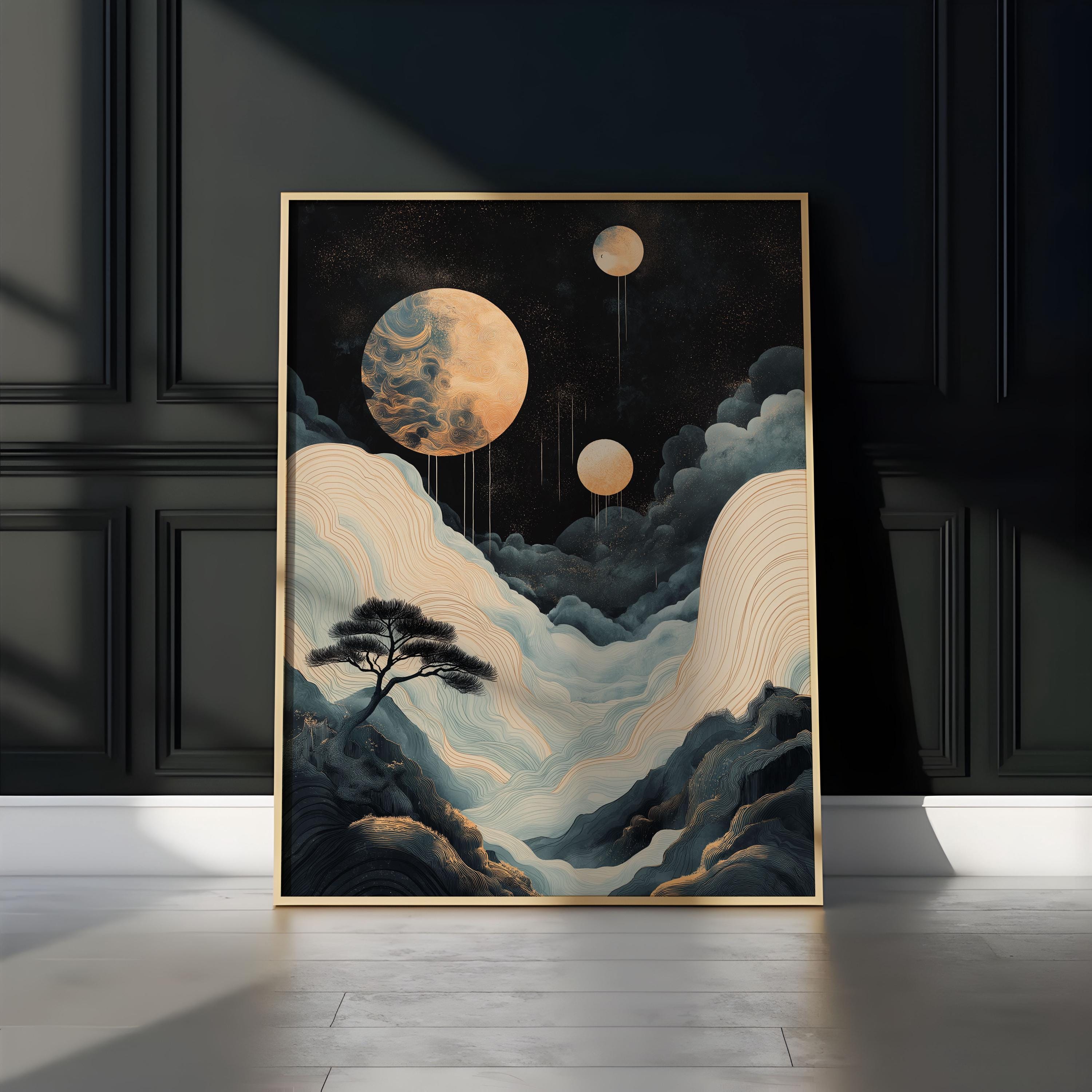 Solar System Abstract Japandi Bonsai Minimalistic Style Instant ...